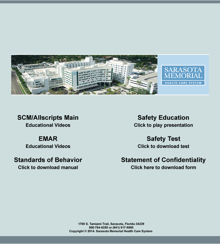 SMHCS SCM/Allscripts Tutorials